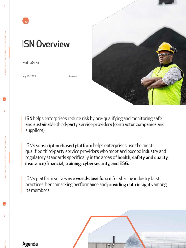 ISNetworld Overview - EnfraGen - July 13 2023 | PDF | Supply Chain ...