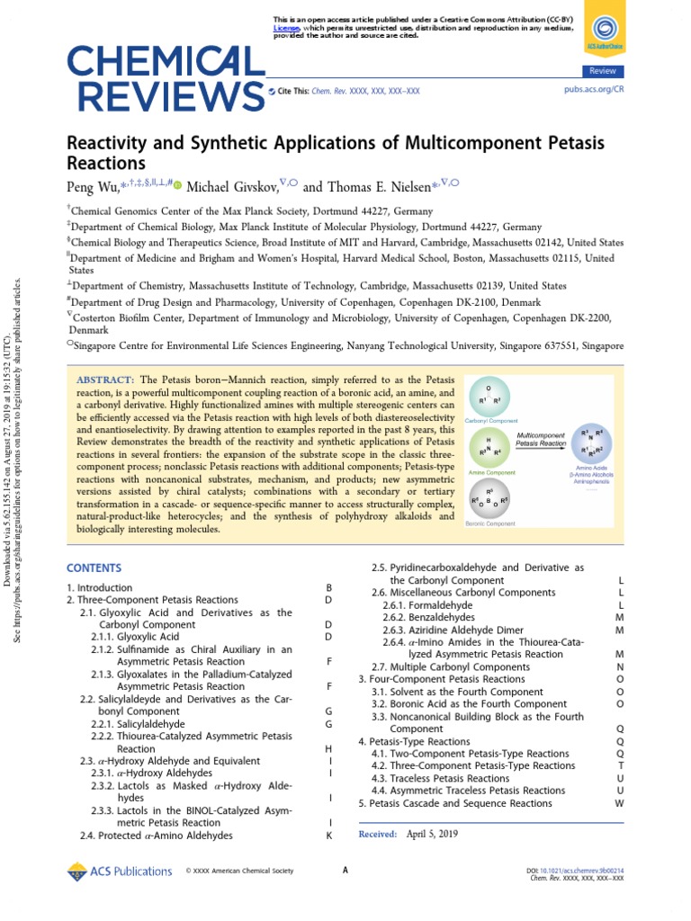 10 1021@acs Chemrev 9b00214 | PDF | Chemical Reactions ...