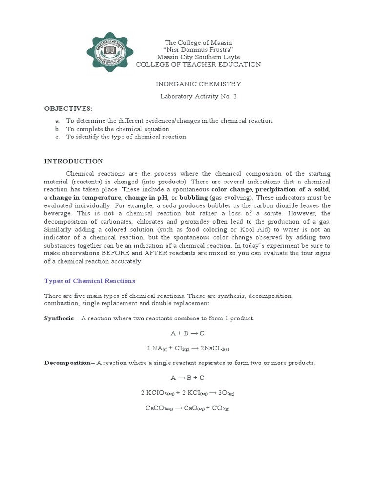Chemistry | PDF | Chemical Reactions | Chemical Substances