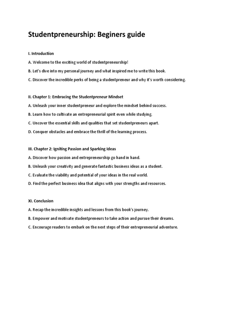 Studentpreneurship Beginers Guide | PDF | Entrepreneurship | Mindset
