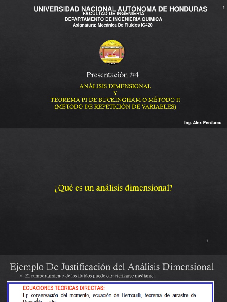 Analisis Dimensional | PDF | Arrastrar (Física) | Pi