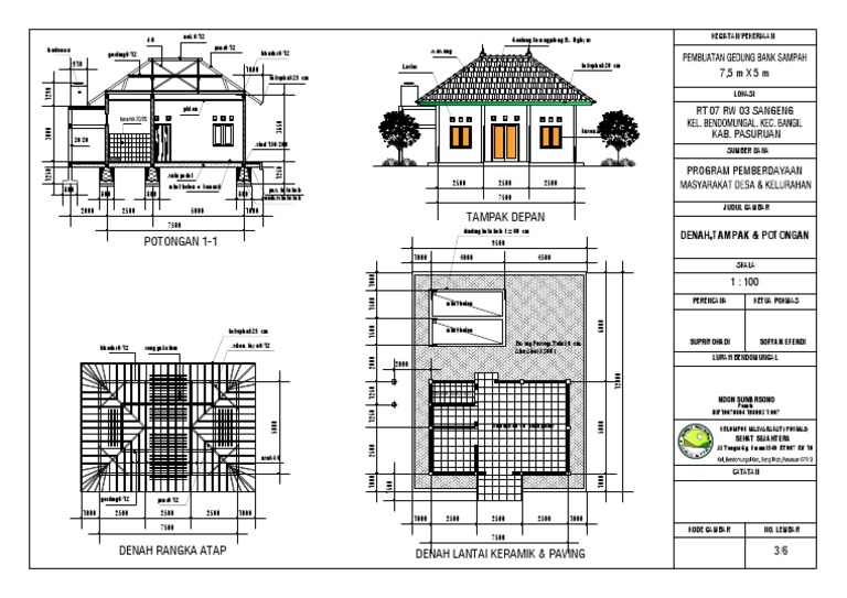 03 (06) - Denah Atap & Tampak | PDF