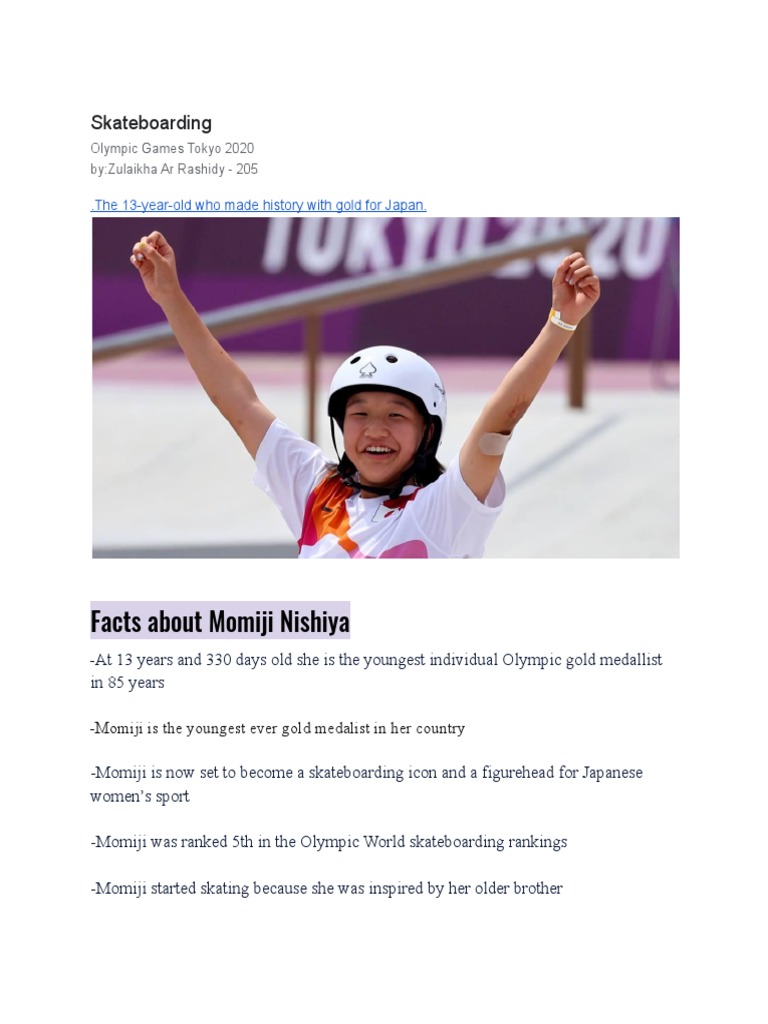 Momiji Nishiya: Youngest Olympic Gold Medalist | PDF