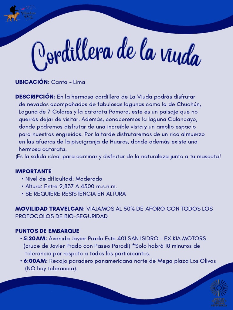 Aventura Canina en Cordillera La Viuda | PDF