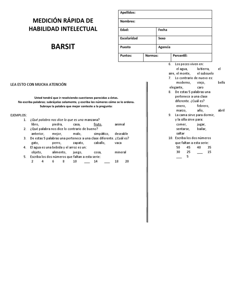 BARSIT | PDF