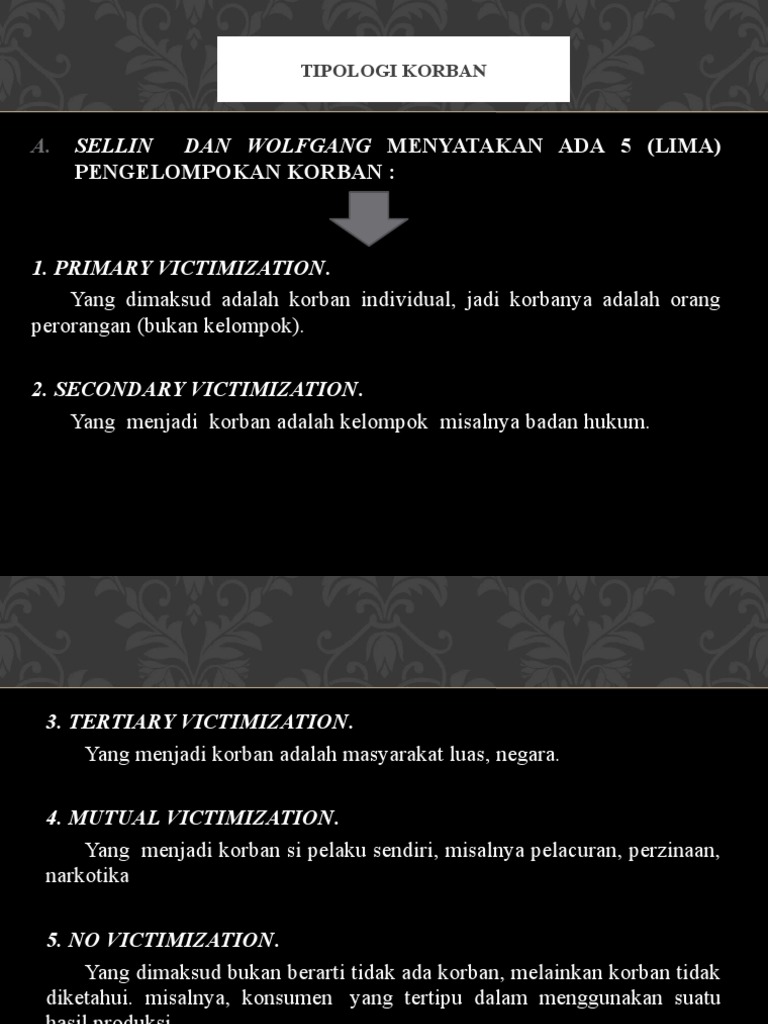 Tipologi Korban | PDF