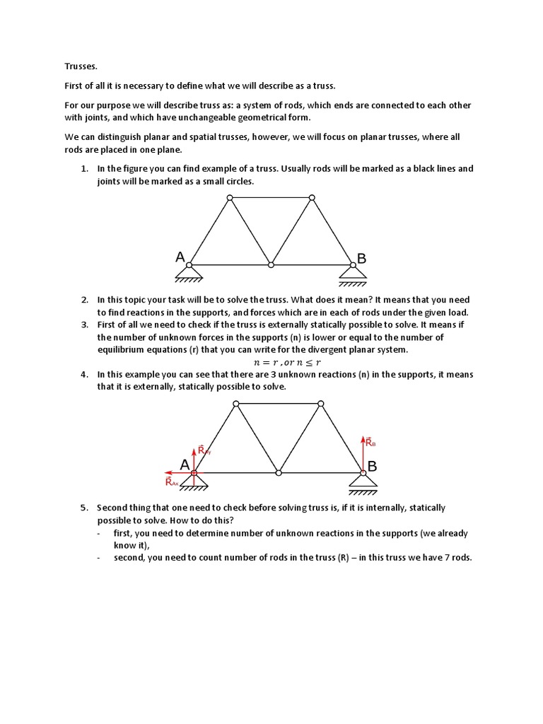 Ritter Trusses 1 | PDF | Truss | Force