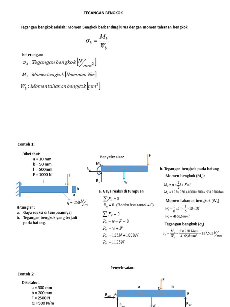 Bab Vi Tegangan Bengkok | PDF