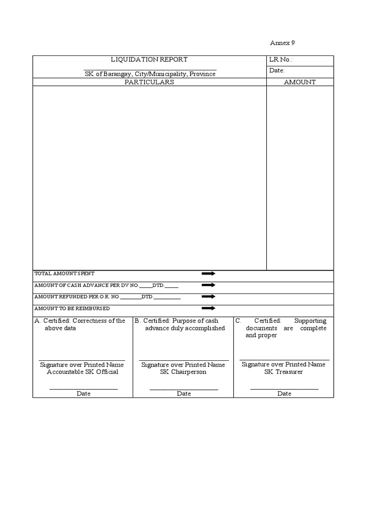 Annex 9-LIQUIDATION REPORT | PDF