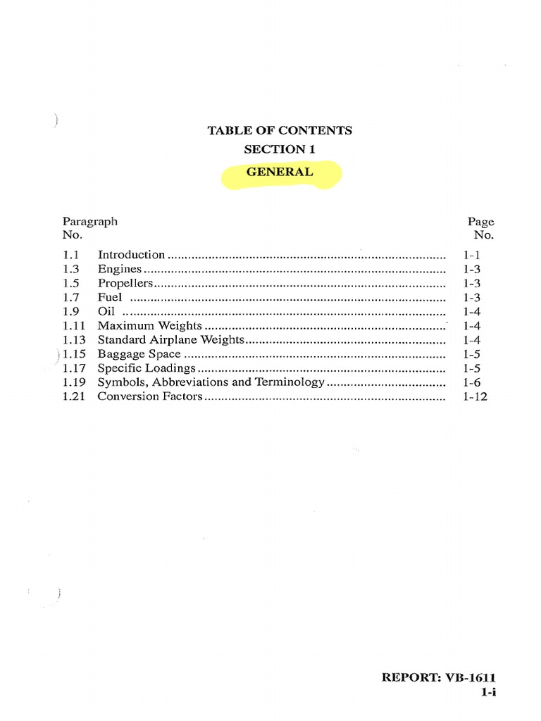 POH Section 1 - General | PDF