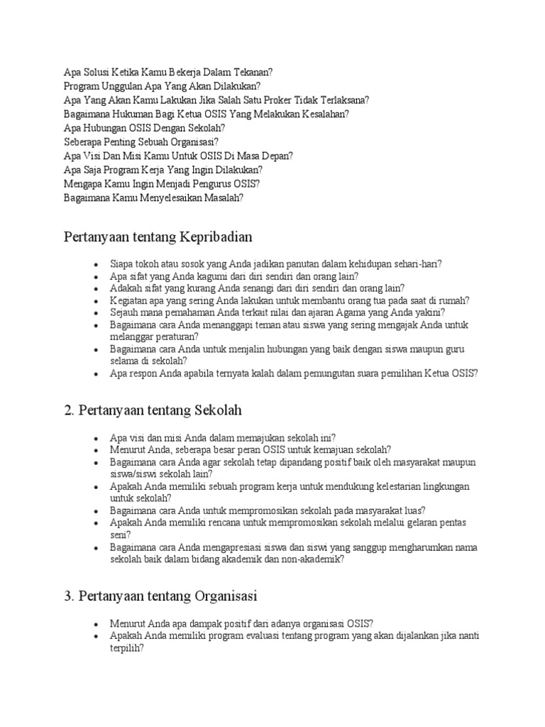 Debat Osis | PDF
