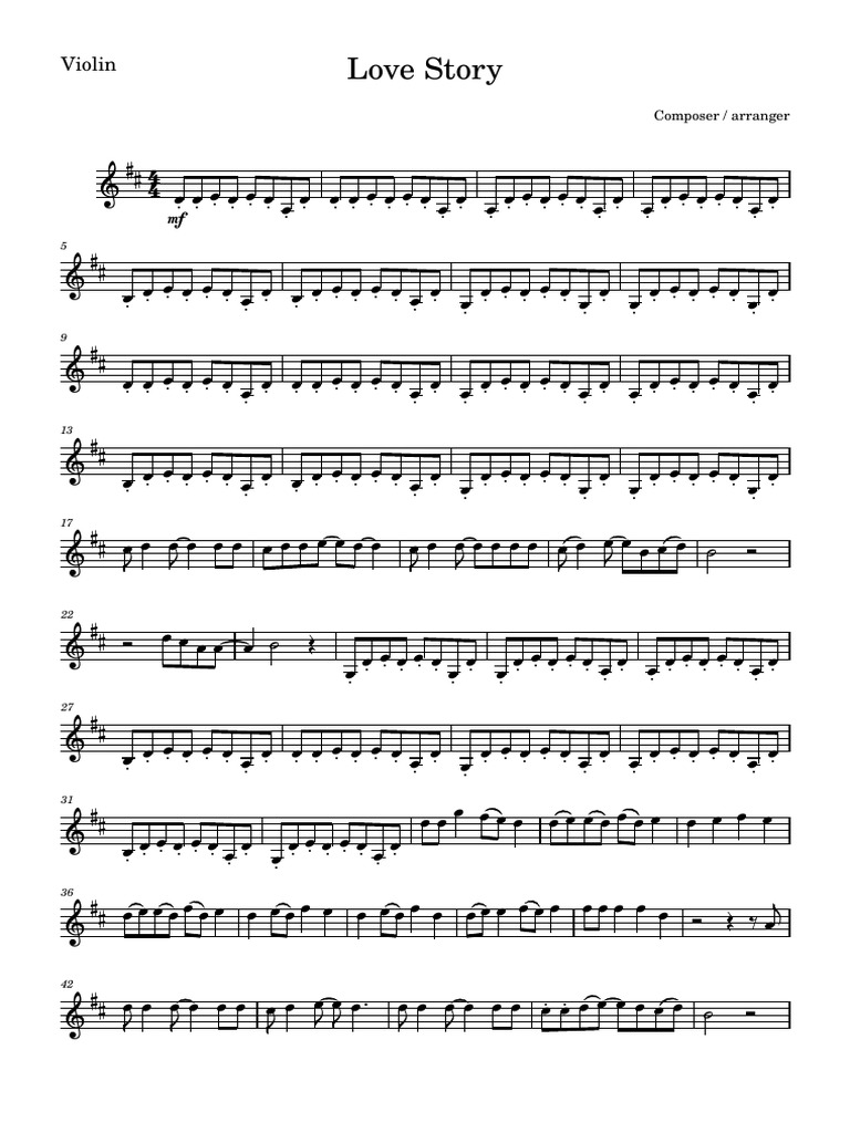 Love Story-Violin | PDF