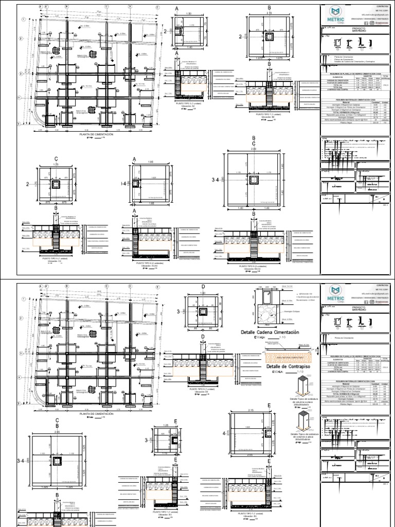 Planos Estructurales Actualizados San Pedro | PDF | Ingeniería estructural | Ingeniería de ...