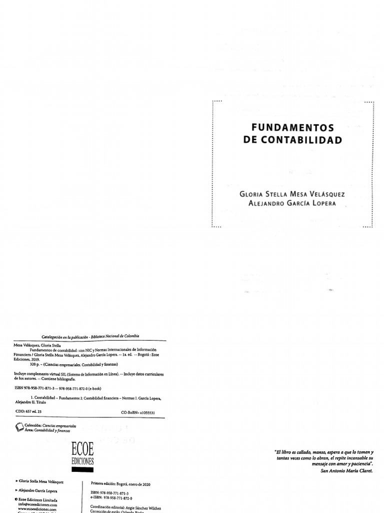Fundamentos de Contabilidad | PDF