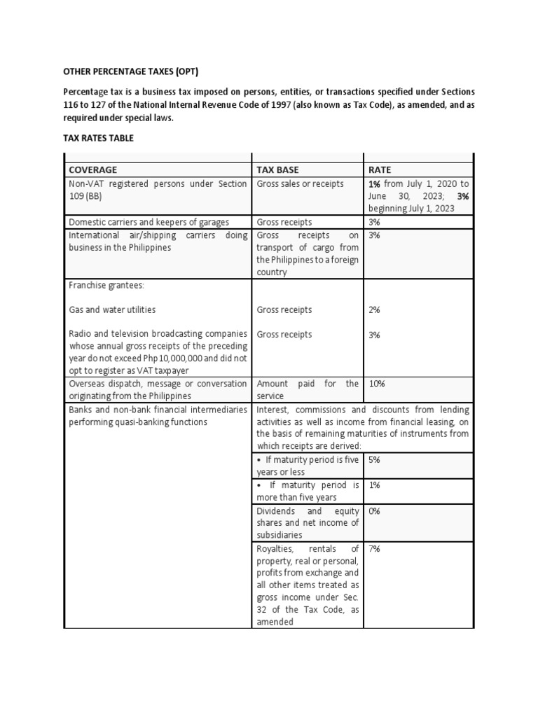 Opt Excise DST Local and Preferential Tax | PDF