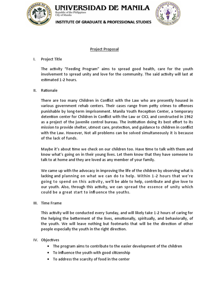 Feeding Program, Project Proposal_Group #3 | PDF