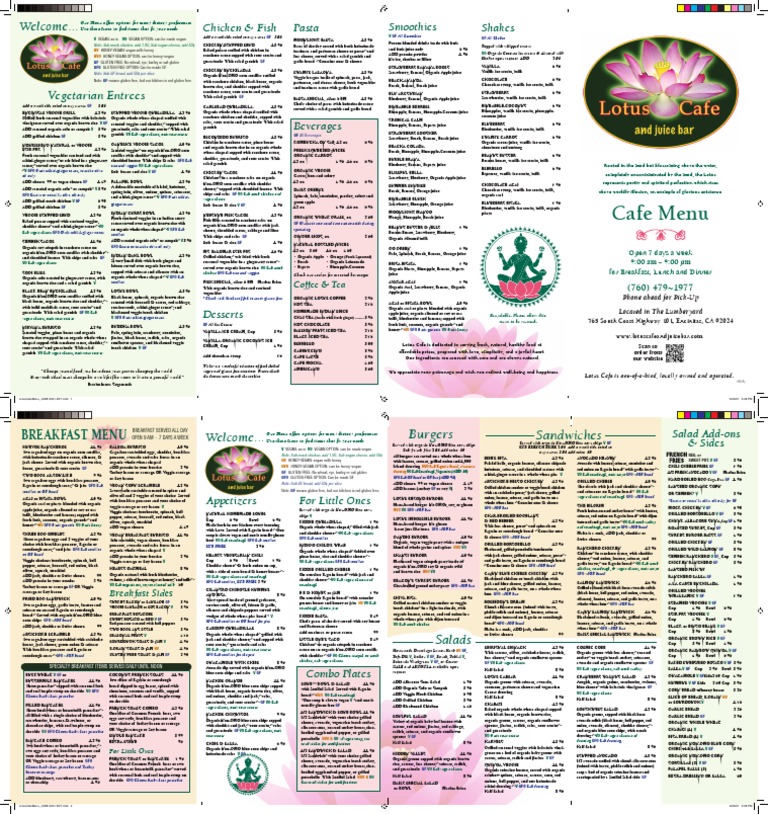 Lotus Menu | PDF | Hamburgers | Burrito