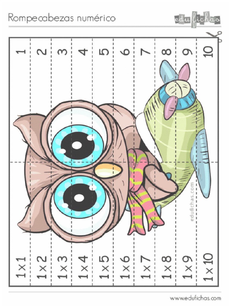Tabla de Multiplicar Rompecabezas | PDF