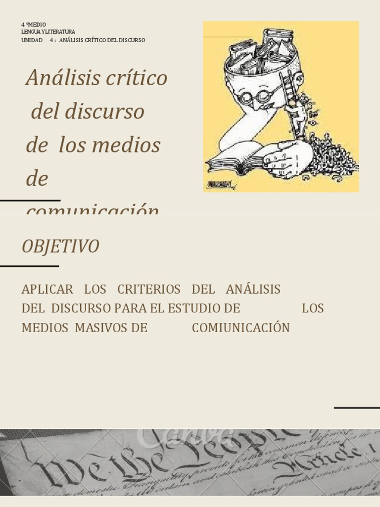 Análisis Crítico Del Discurso De Los Medios De Comunicación Pdf