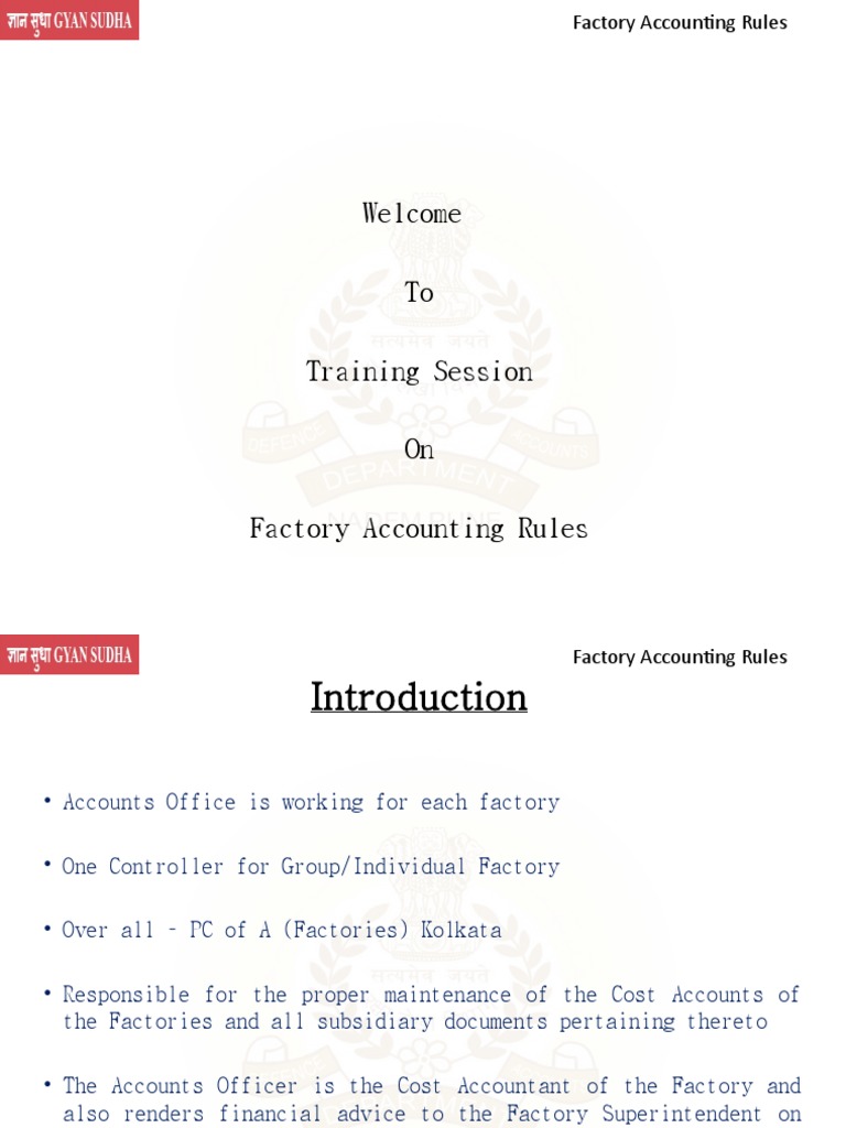 Factory Accounting Overview and Duties | PDF | Piece Work | Cost