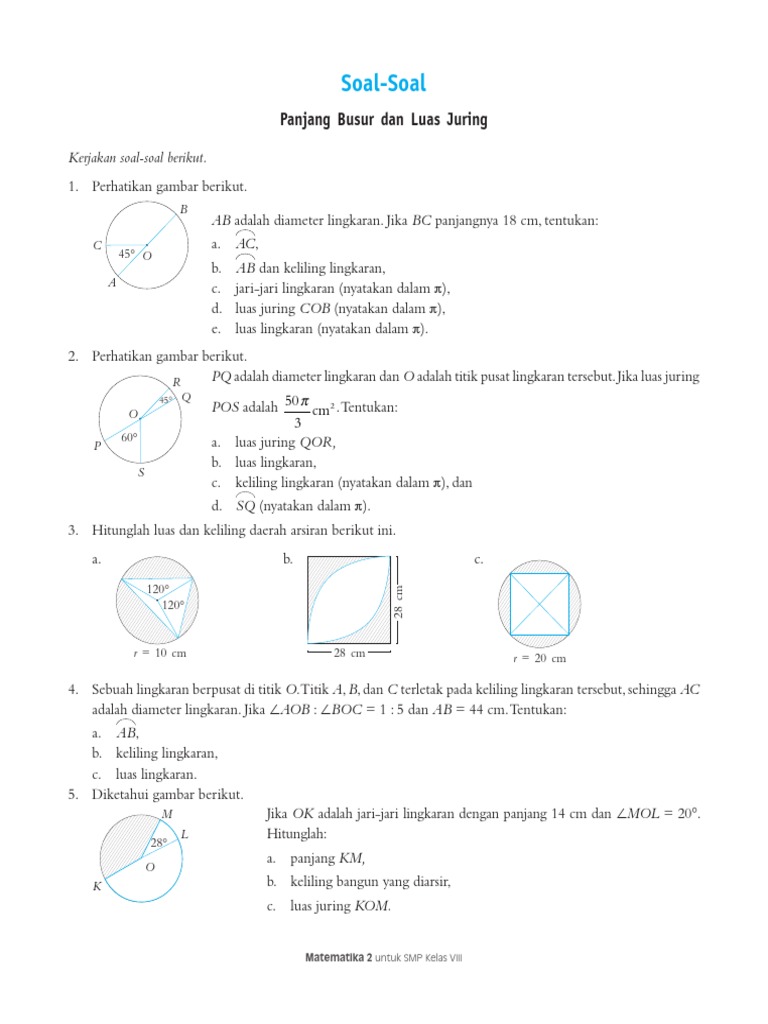 Panjang Busur Dan Luas Juring | PDF