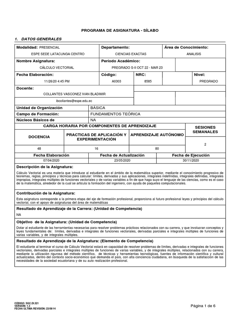 8585 Syllabus | PDF