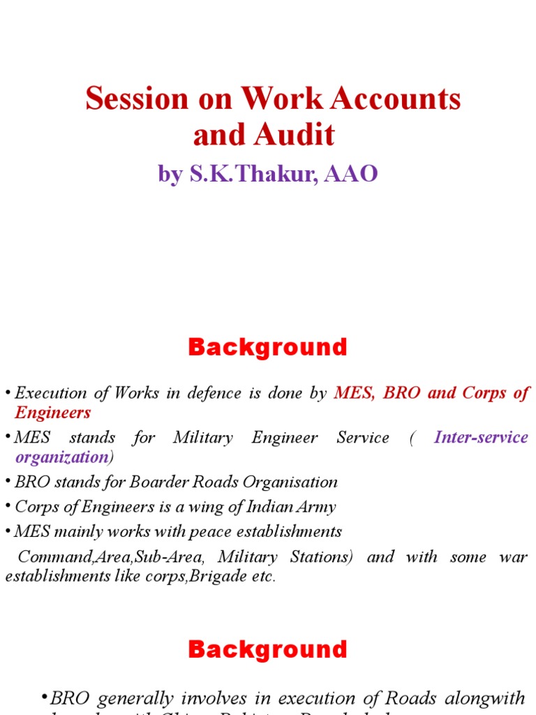 Work Accounts and Procedure | PDF