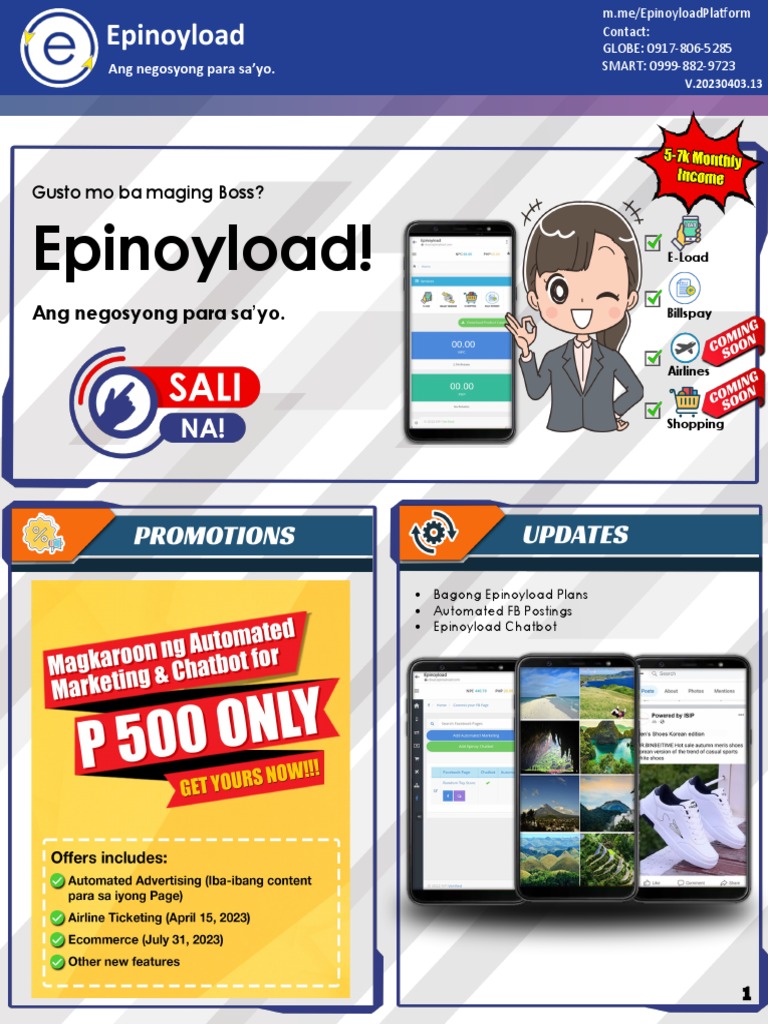 EPINOY Chatbot Brochure 20230403 | PDF | Software | Service Industries