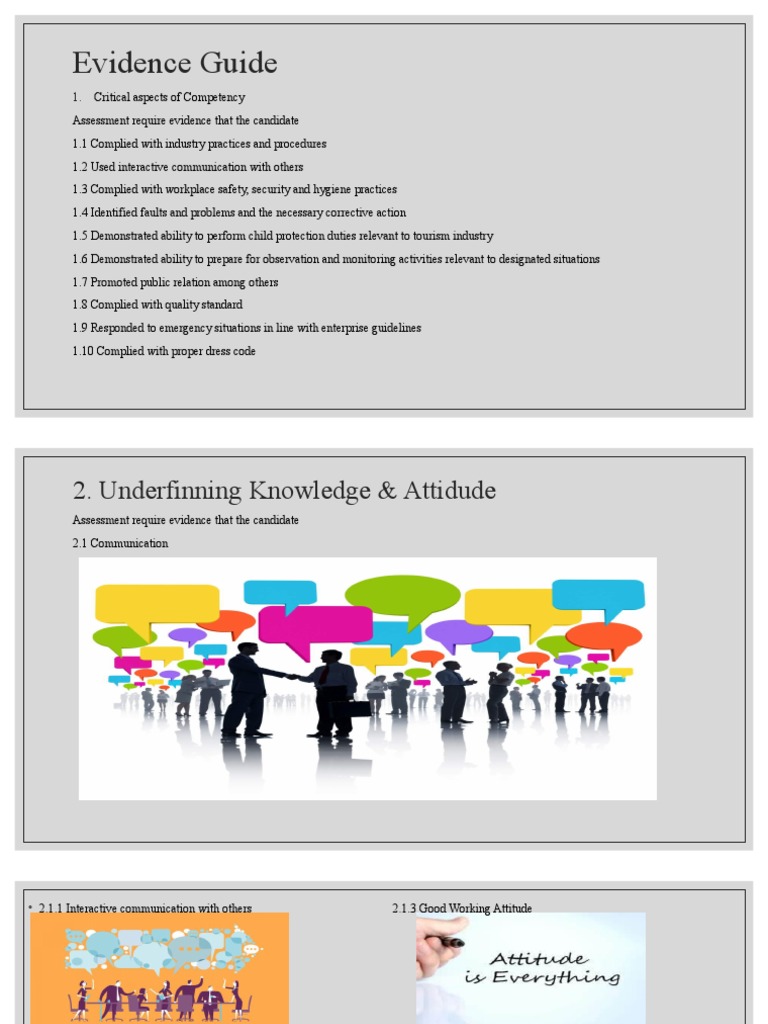 Competency Assessment Evidence Guide | PDF | Career & Growth | Business