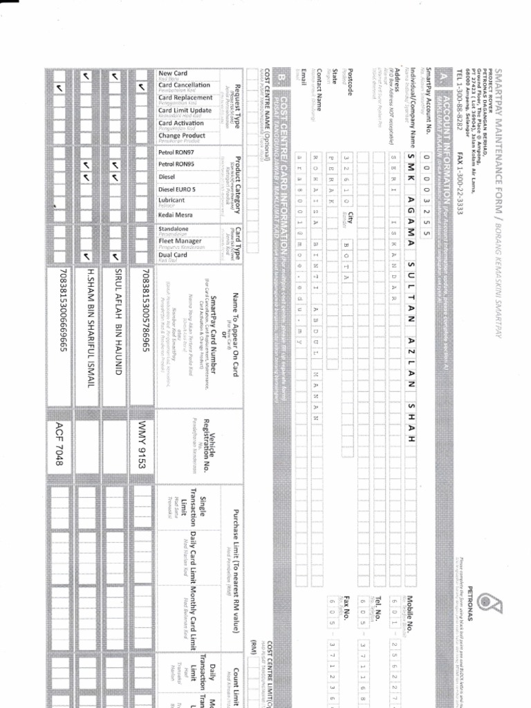 Borang Smartpay PG 1 | PDF