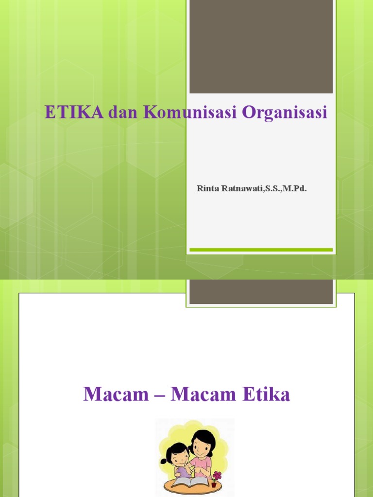 Macam-Macam Etika dalam Kehidupan | PDF