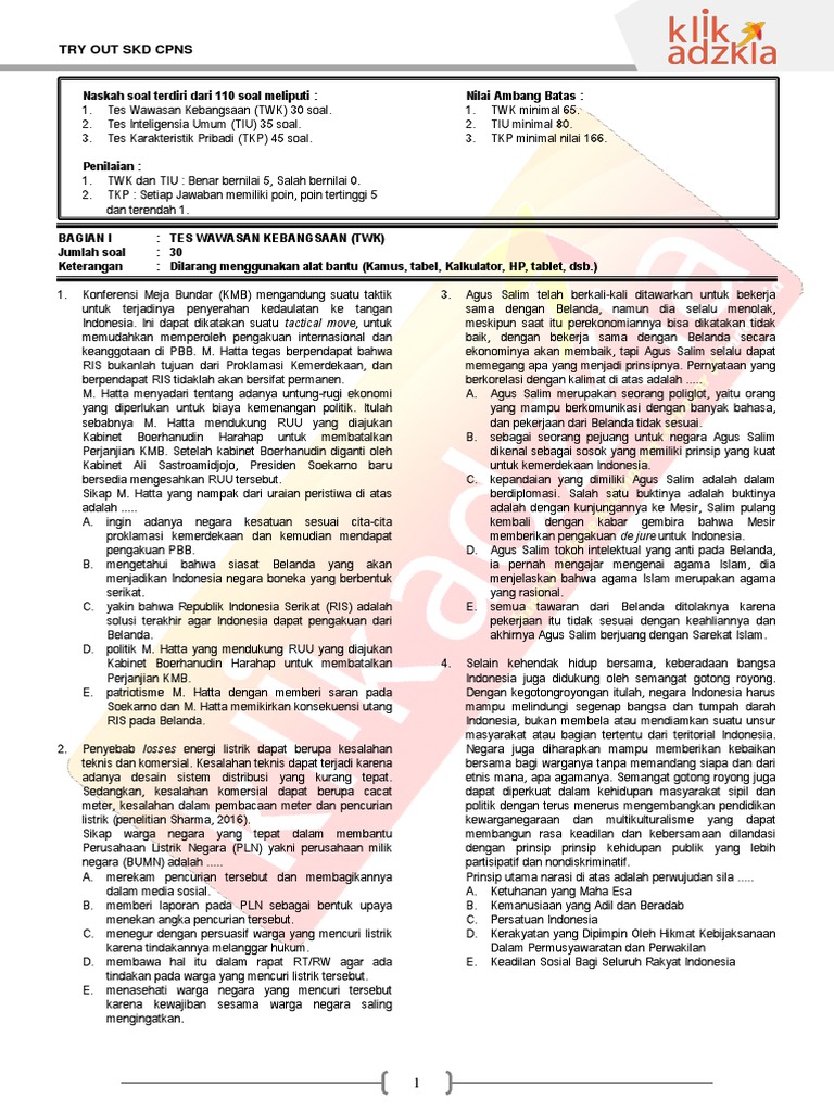 Soal Dan Pembahasan 15 Agustus 2021 | PDF