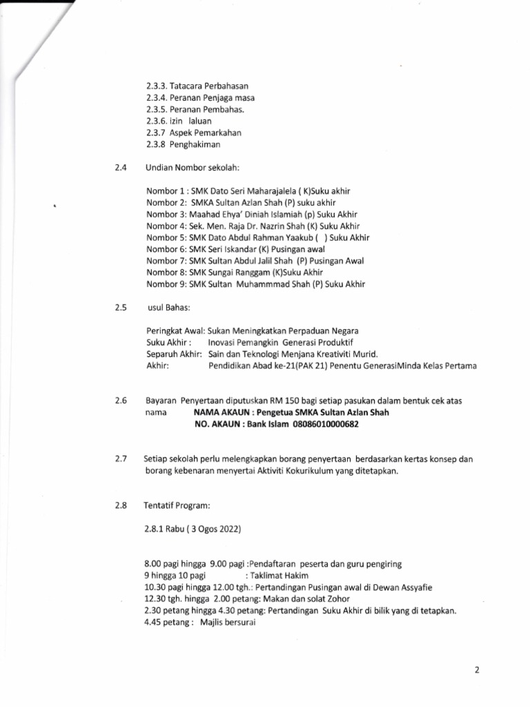 Minit Mesyuarat Bahas BM Ms2 | PDF