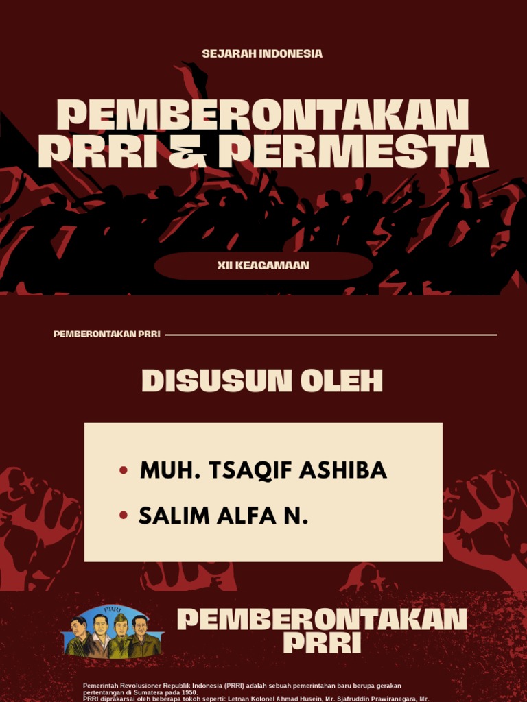 Pemberontakan PRRI: Sejarah Singkat | PDF