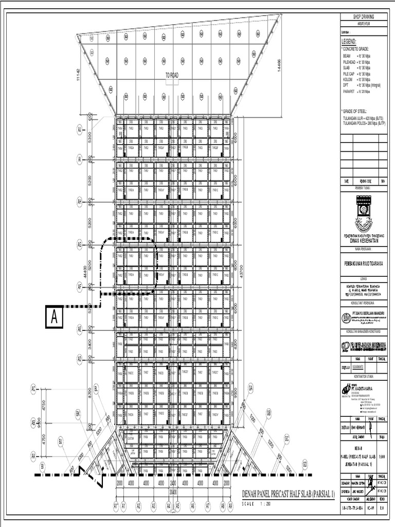230406-Denah Panel Half Slab-R00 | PDF | Structural Engineering ...