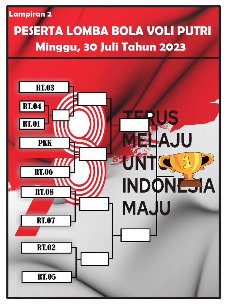 Bagan Pertandingan VOLI PUTRI Lampiran | PDF