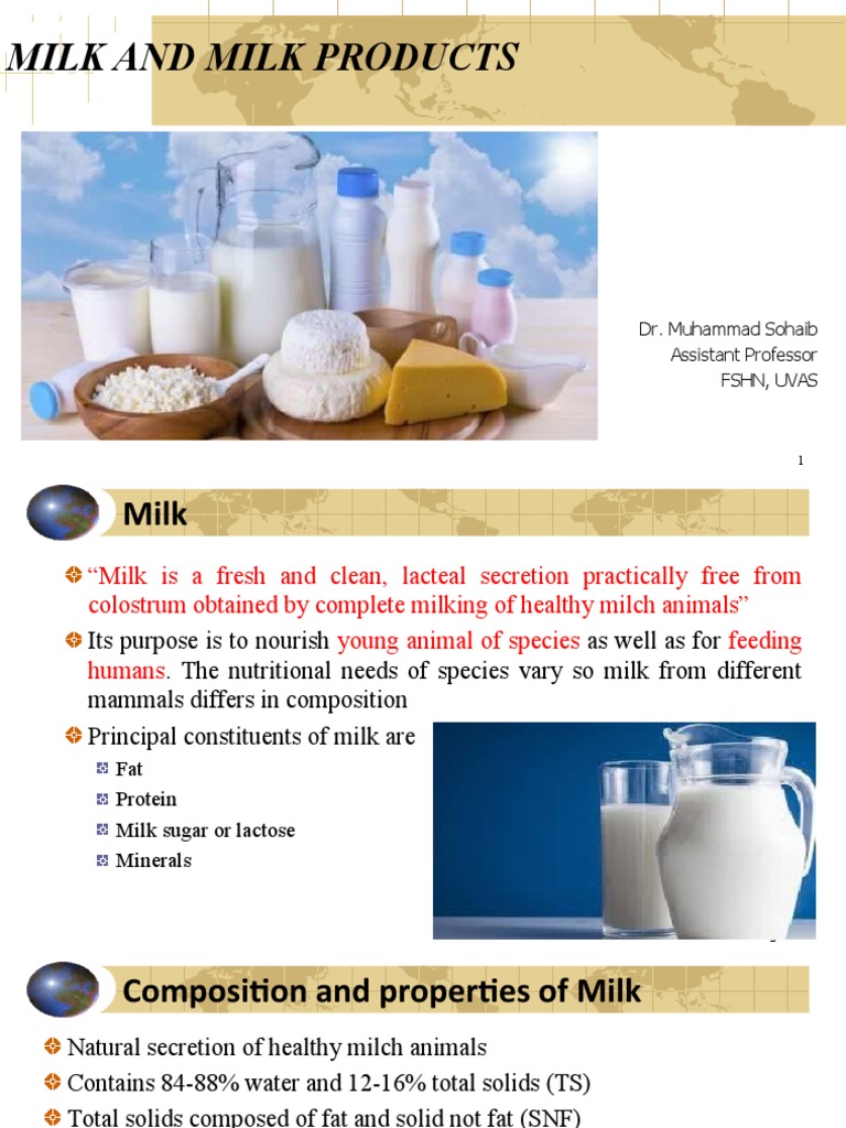 Lecture 3. Milk and Milk Products | PDF