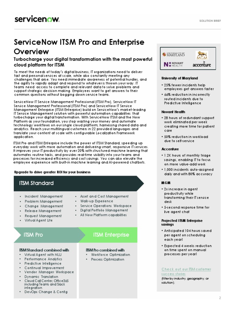 SB Servicenow Itsm Pro | PDF | Analytics | Predictive Analytics