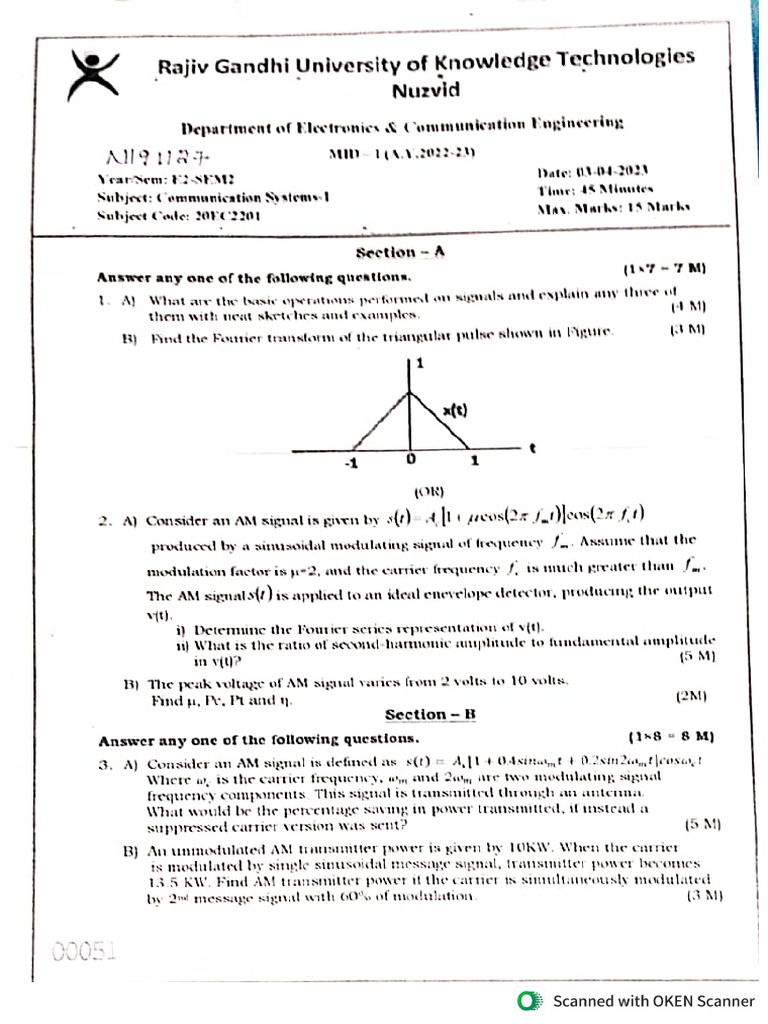 Mid1 Question Papers | PDF