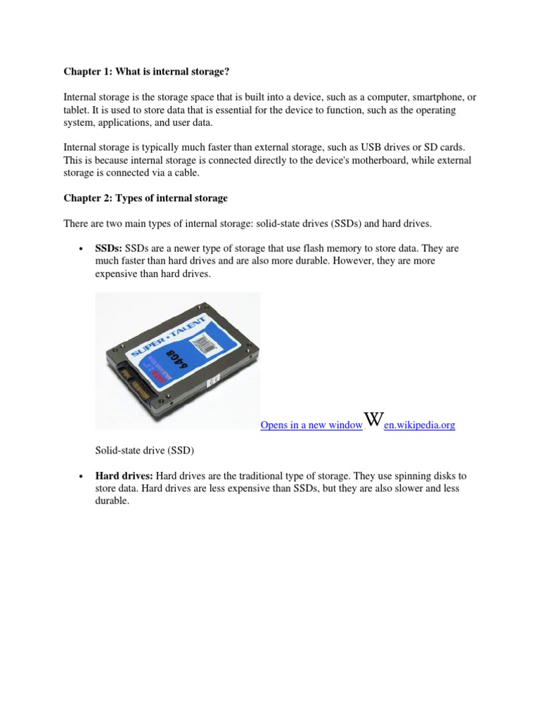 03 What Is Internal Storage | PDF