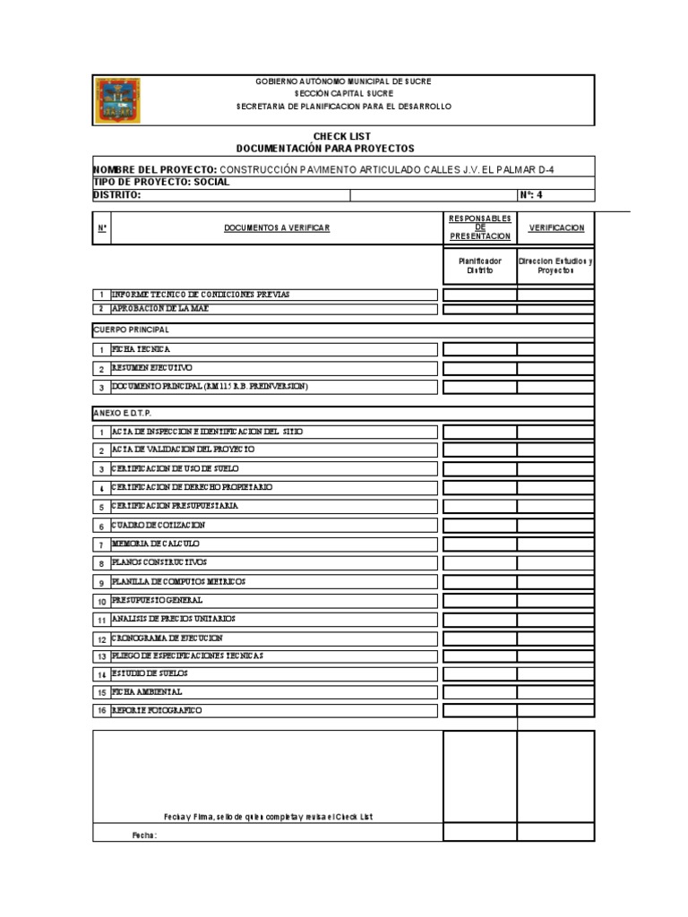 Check List - Poa d4 | PDF