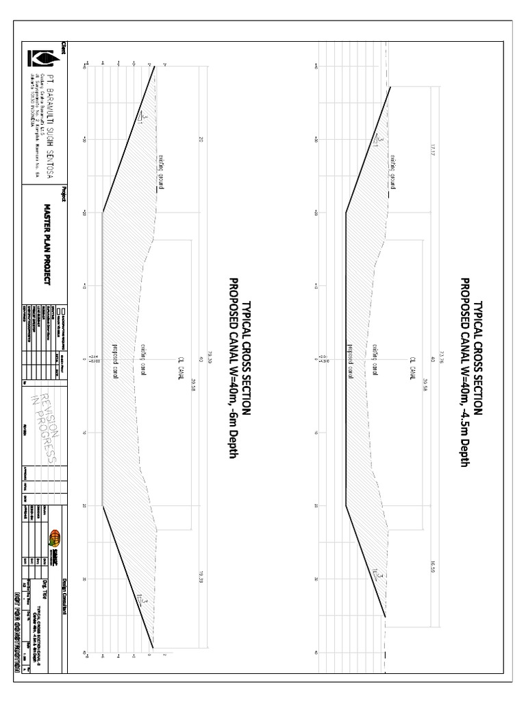 Typical Cross Section-1 40m - 4.5m & - 6m Depth | PDF