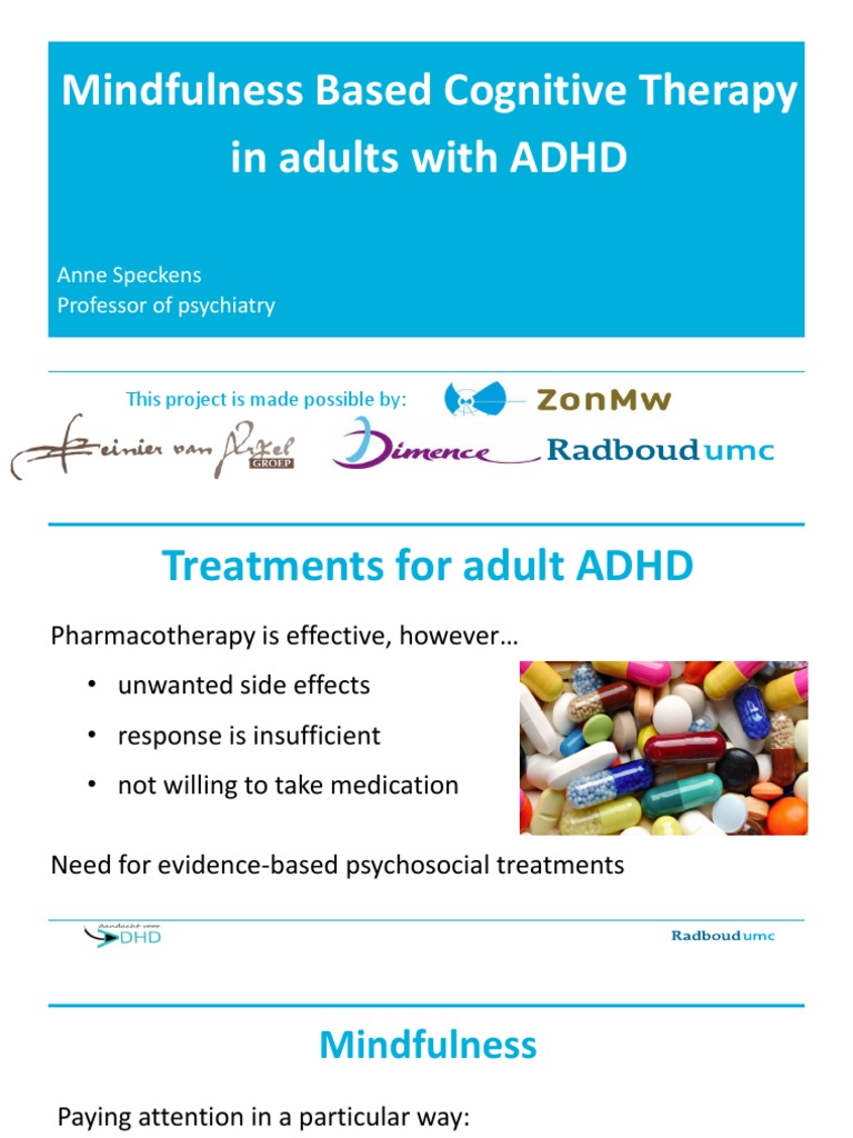 UKAAN 2017 - Speckens - MBCT - ADHD - Handout | PDF | Attention Deficit ...