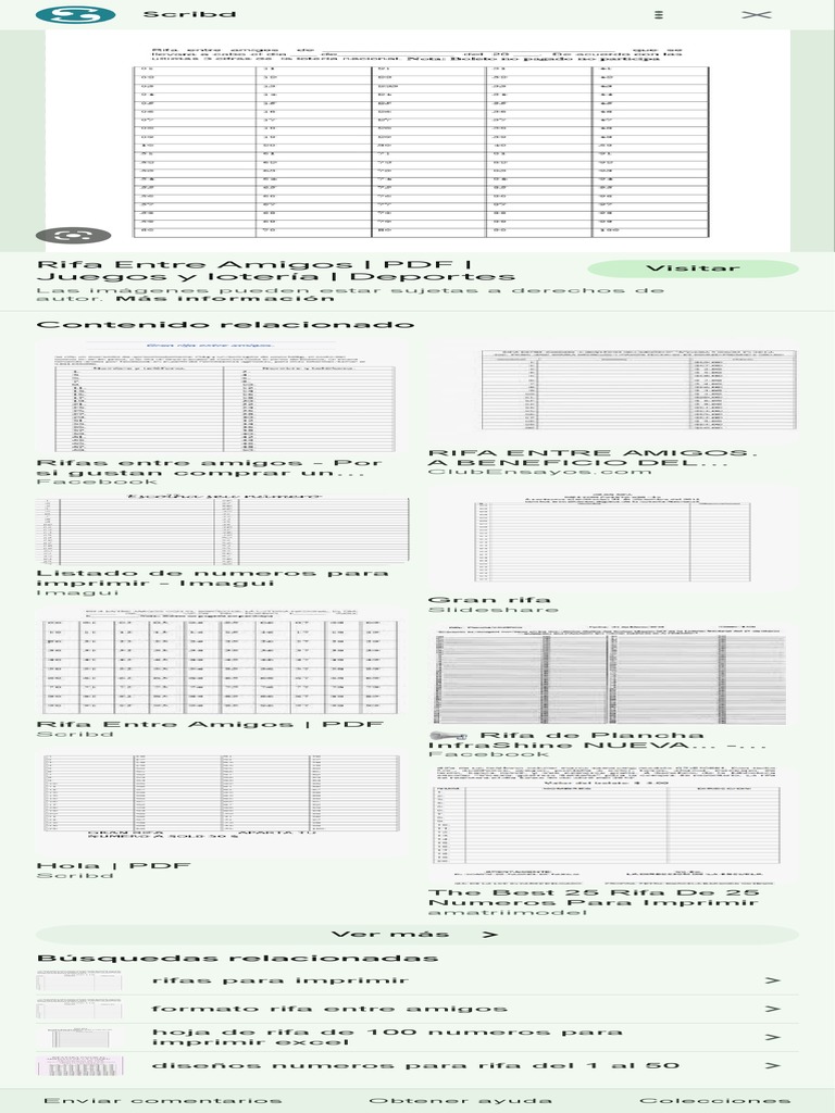Loteria Nacional Rifa Entre Amigos - Búsqueda de Google | PDF
