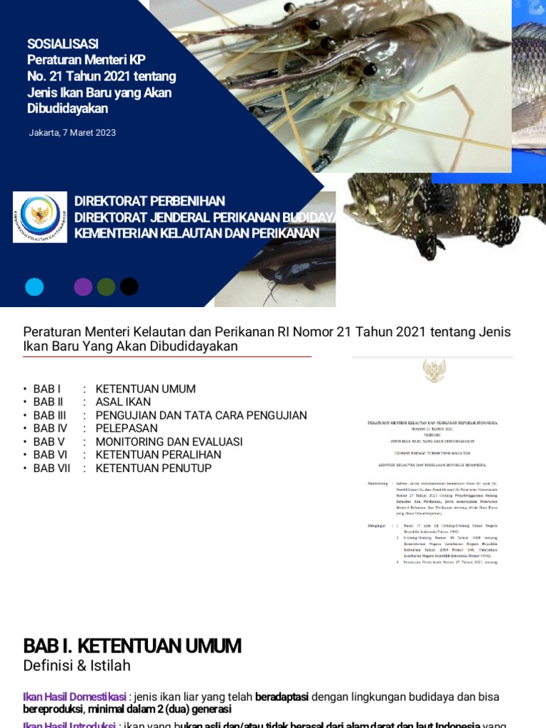 Materi Dirjen Perikanan Budidaya | PDF