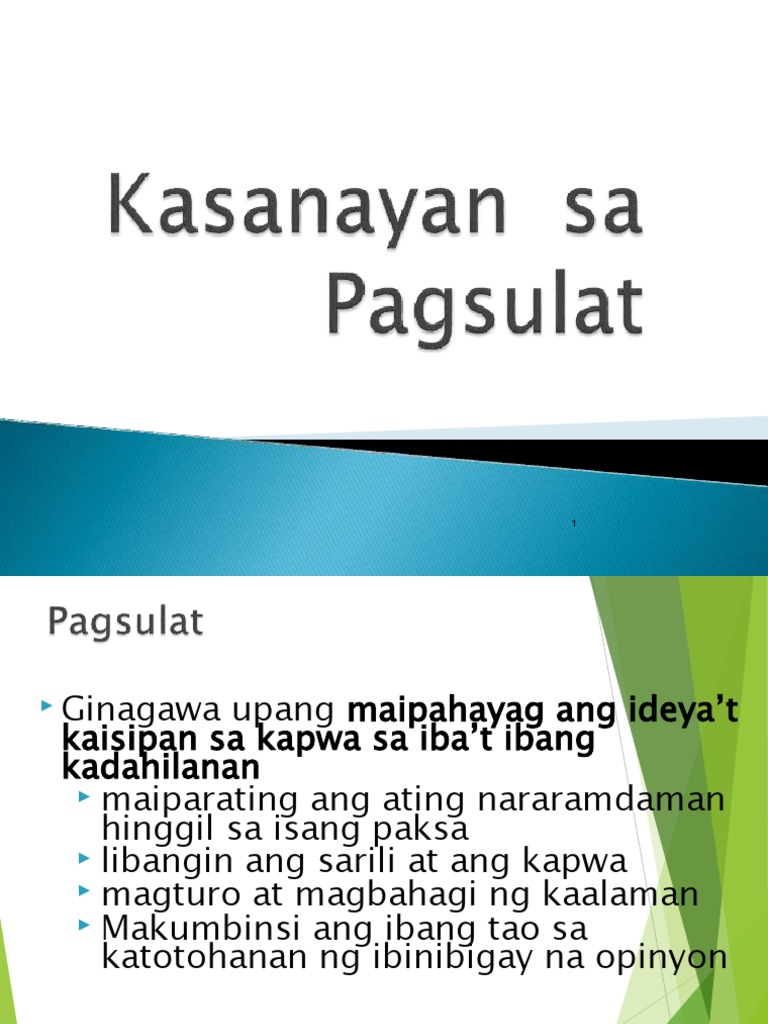 Kasanayan Sa Pagsulat | PDF