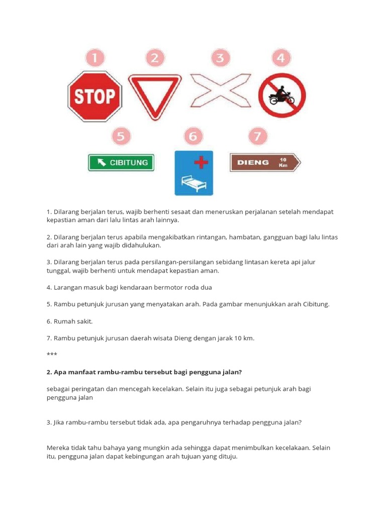 Rambu Rambu Lalulintas | PDF