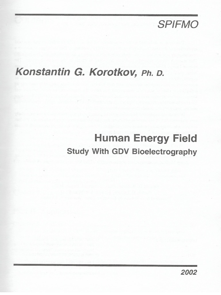 2002 Human Energy Field Book | PDF