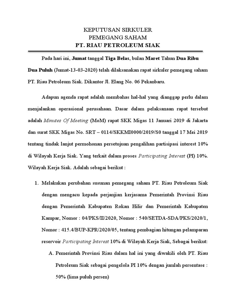 Keputusan Sirkuler | PDF