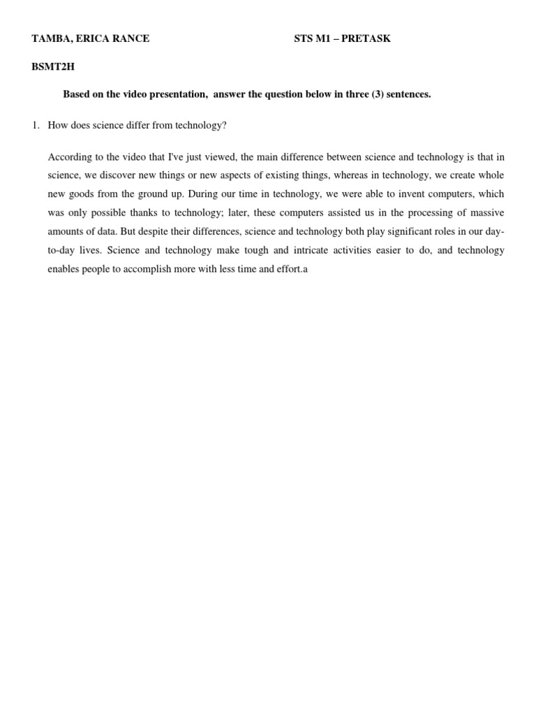 Tamba, Erica Rance - m1 Pretask | PDF